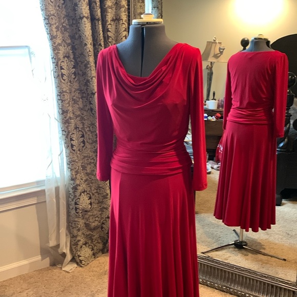 Chaps | Dresses | One Piece Red Chaps Dress | Poshmark
